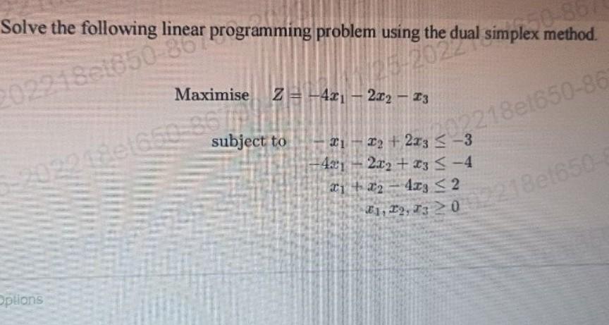 Solved Solve the following linear programming problem using | Chegg.com