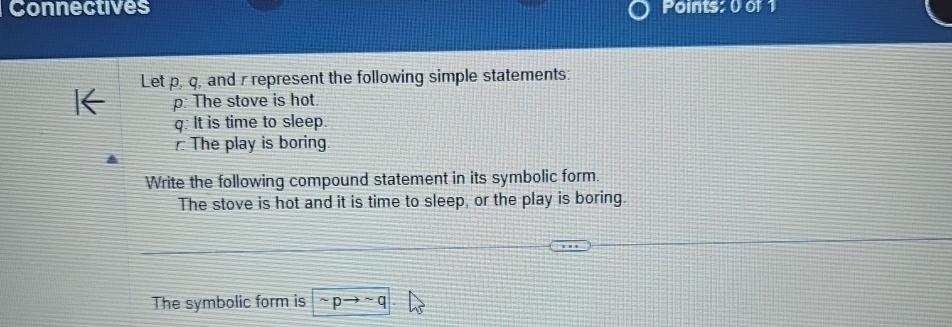Solved Let p,q, ﻿and r ﻿represent the following simple | Chegg.com