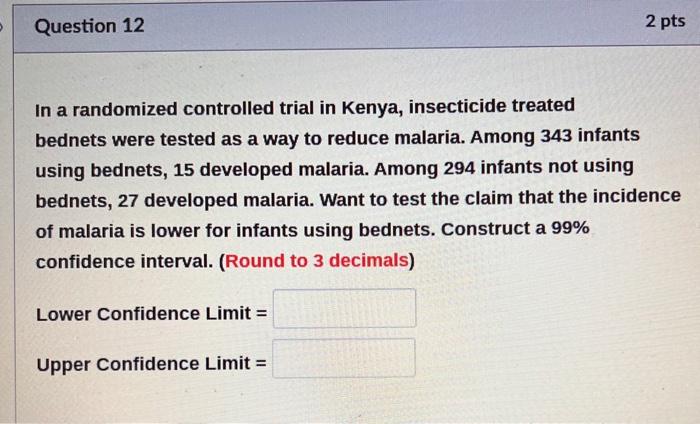 Solved In a randomized controlled trial in Kenya, | Chegg.com