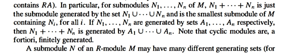 Solved contains RA ). ﻿In particular, for submodules | Chegg.com