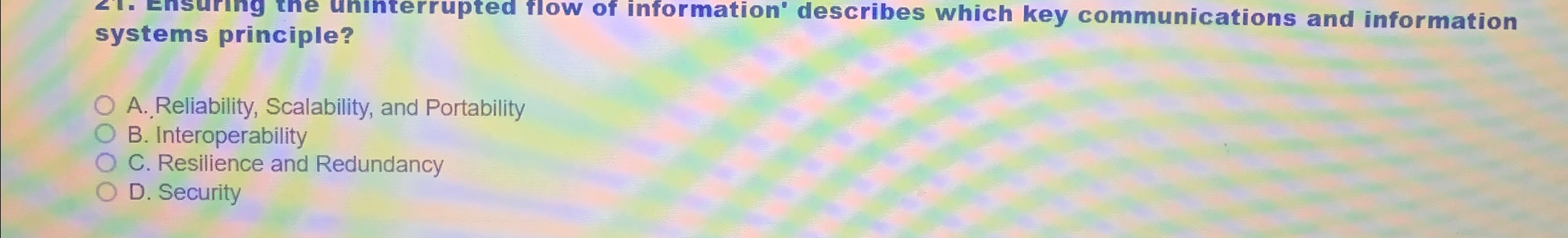 Solved systems principle?A. ﻿Reliability, Scalability, and | Chegg.com