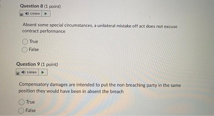 Solved Absent some special circumstances, a unilateral | Chegg.com