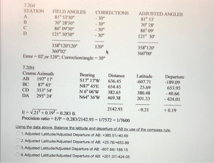Solved Precision ratio =E/P=0.283/2142.93=1/7572=1/7600 | Chegg.com