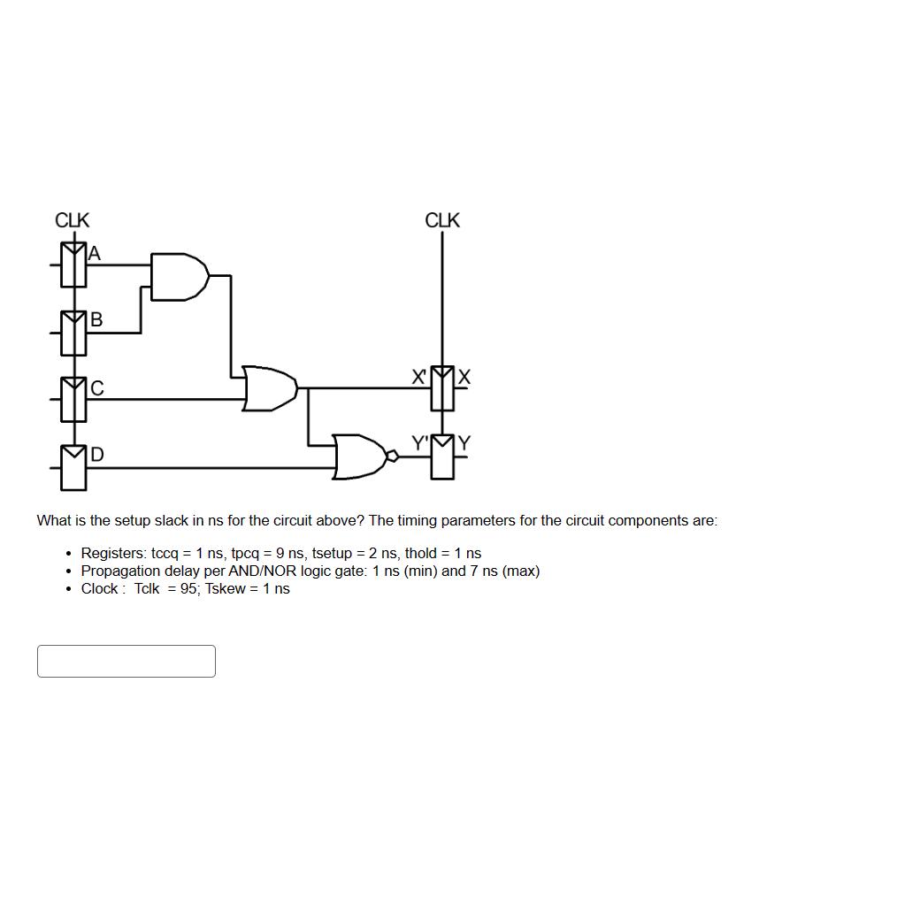 Solved What is the setup slack in ns for the circuit above? | Chegg.com