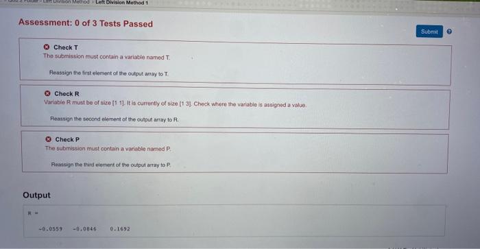Solved Left Division Method My Schutions Use the vision | Chegg.com