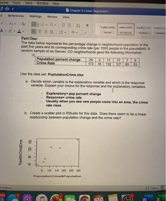 Solved ormat Tools Table Window Help Chapter 5 Linear | Chegg.com