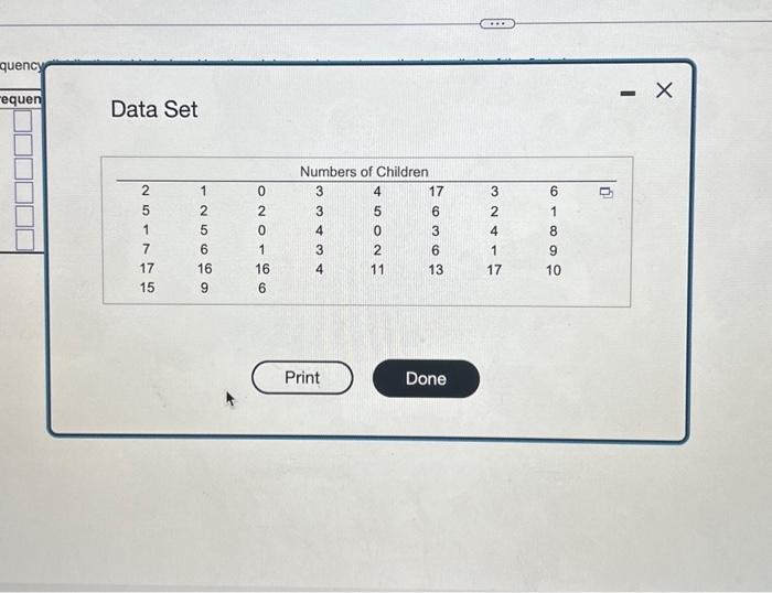 The accompanying data set lists the numbers of | Chegg.com