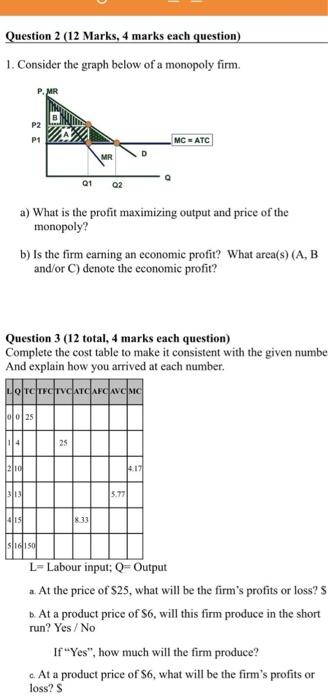 Solved Question 2 (12 Marks, 4 marks each question) 1. | Chegg.com Solved Question 2 (12 Marks, 4 marks each question) 1. | Chegg.com