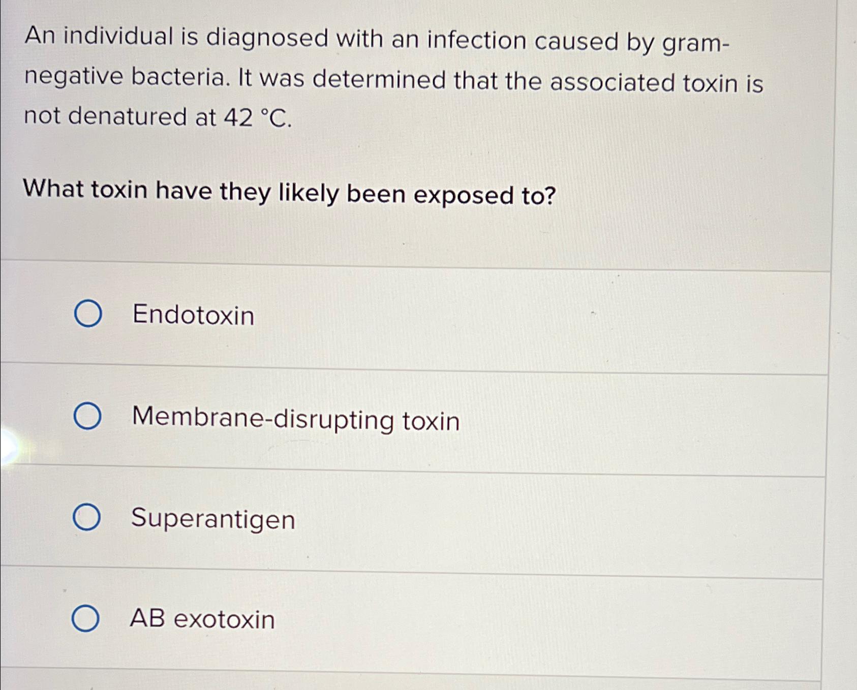 Solved An individual is diagnosed with an infection caused | Chegg.com