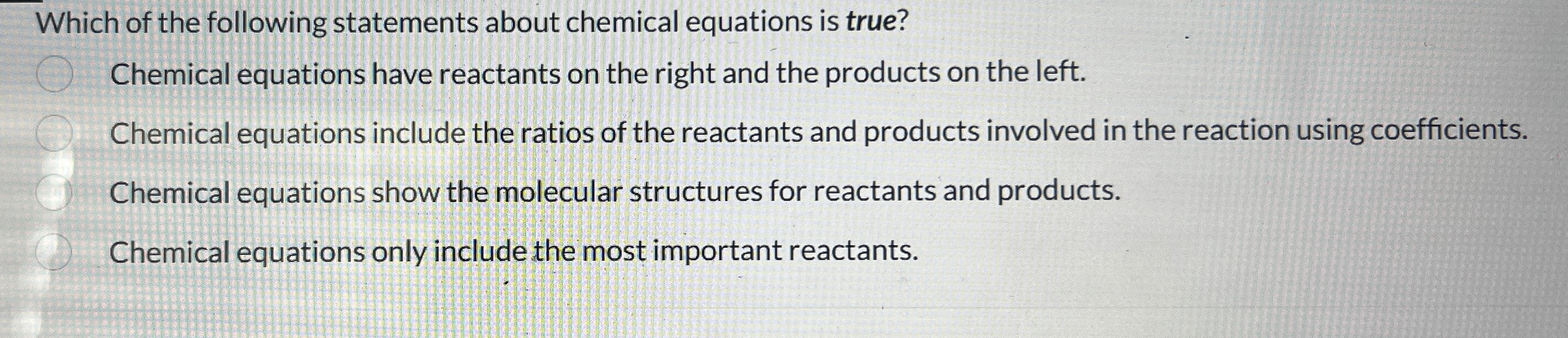 Solved Which of the following statements about chemical | Chegg.com