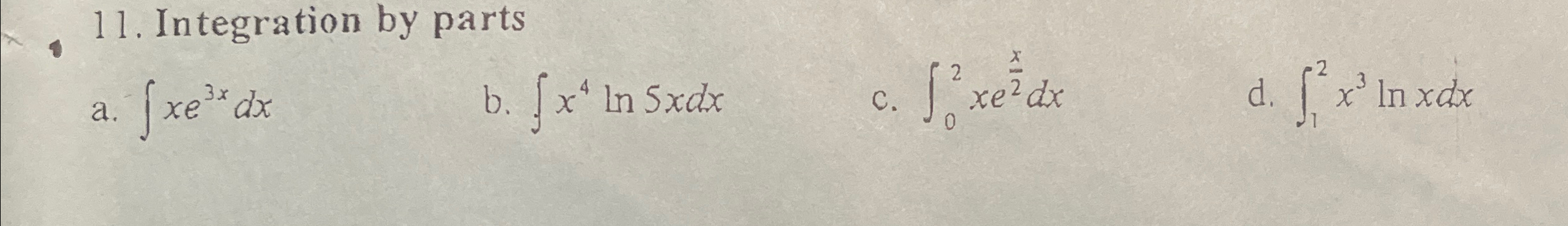 Solved Integration by | Chegg.com