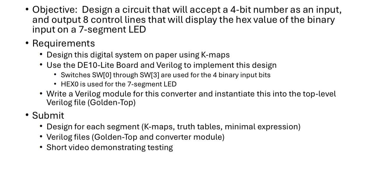 Solved - ﻿Objective: Design a circuit that will accept a | Chegg.com