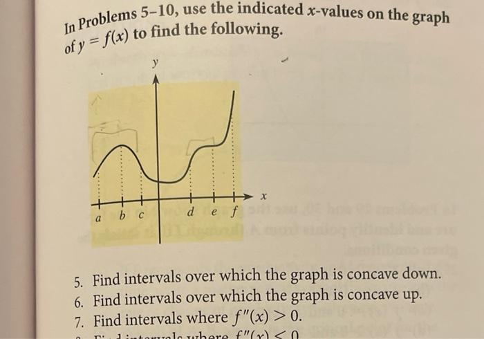 Solved In Problems 5-10, use the indicated x-values on the | Chegg.com