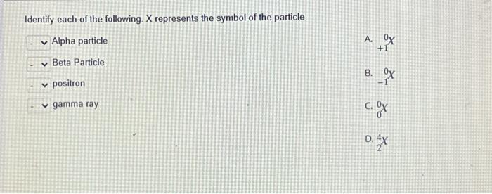 Solved Identify each of the following. X represents the | Chegg.com