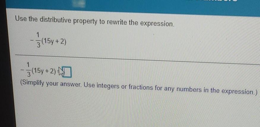 Solved Use the distributive property to rewrite the | Chegg.com