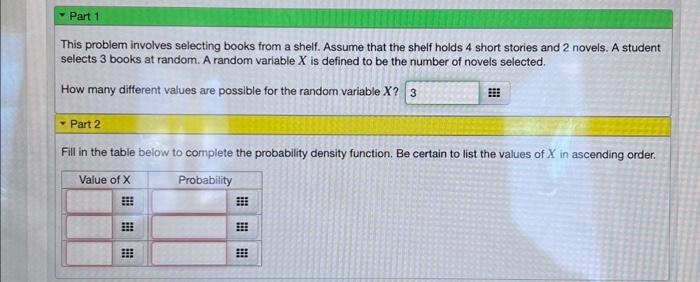 Solved This problem involves selecting books from a shelf. | Chegg.com