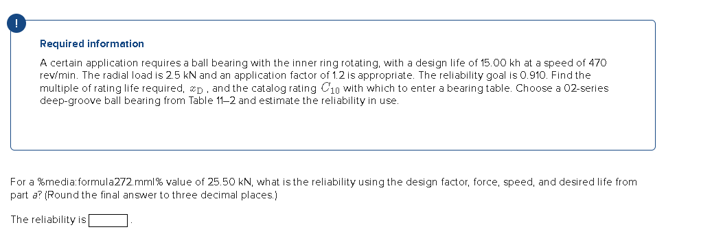 Solved \( ! \)Required informationA certain application | Chegg.com