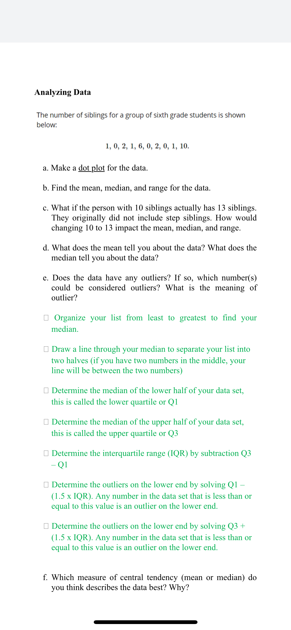 Solved Analyzing DataThe number of siblings for a group of | Chegg.com