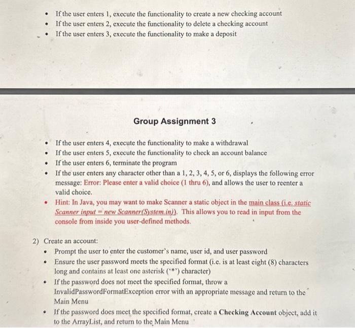 Solved 1) Bank Account Class a) Must have the following | Chegg.com