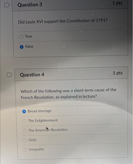 1) Did Louis XVI support the constitution of | Chegg.com