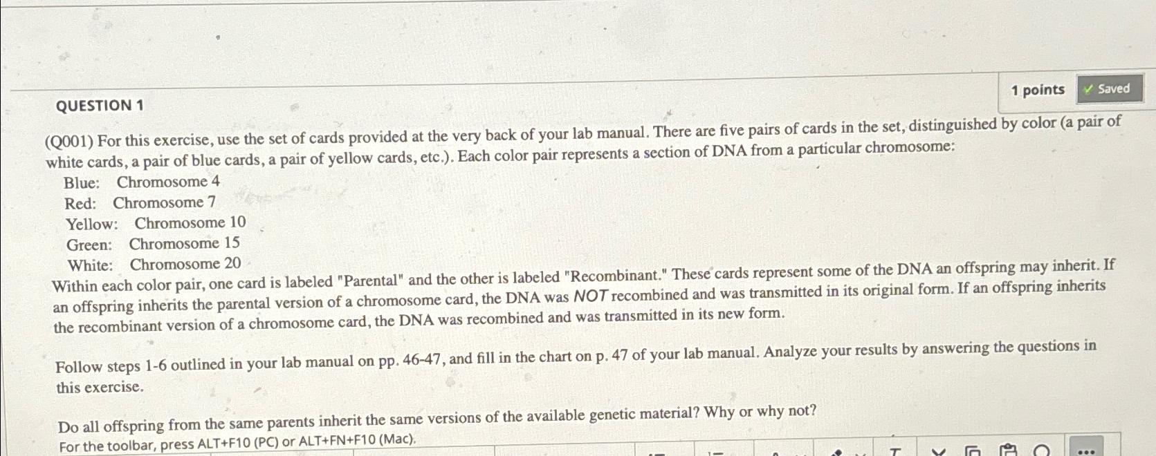 Solved QUESTION 11 ﻿points(Q001) ﻿For this exercise, use the | Chegg.com