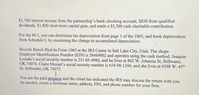 Form 1065(2021)Form 1005 (porr) Analysis of Net | Chegg.com