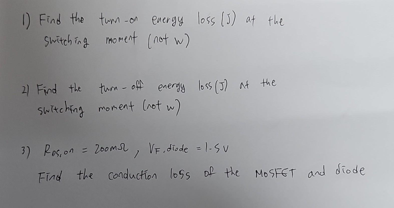 Solved A Turn On Waveforms B Turn Off Waveformsit Is A