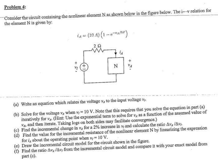 Solved Problem 4: Consider the circuit containing the | Chegg.com
