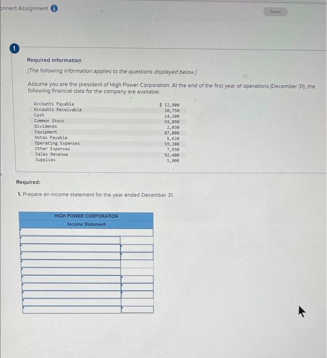 Solved onnect Assignment . Required information [The | Chegg.com Solved onnect Assignment . Required information [The | Chegg.com