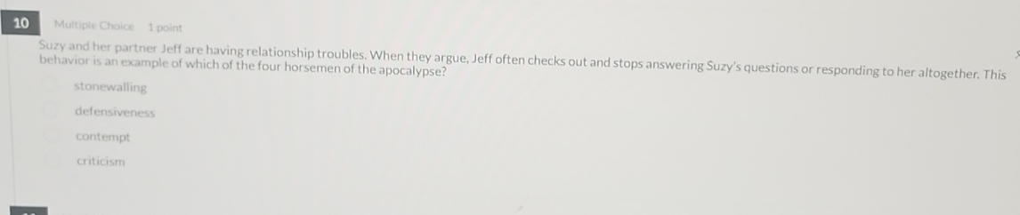 Solved 10Multiple Choice 1 ﻿pointSuzy and her partner Jeff | Chegg.com