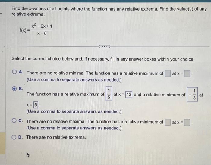 Solved Find the x-values of all points where the function | Chegg.com