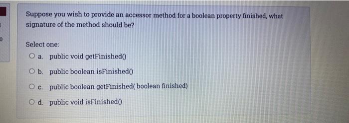 Solved Suppose you wish to provide an accessor method for a | Chegg.com