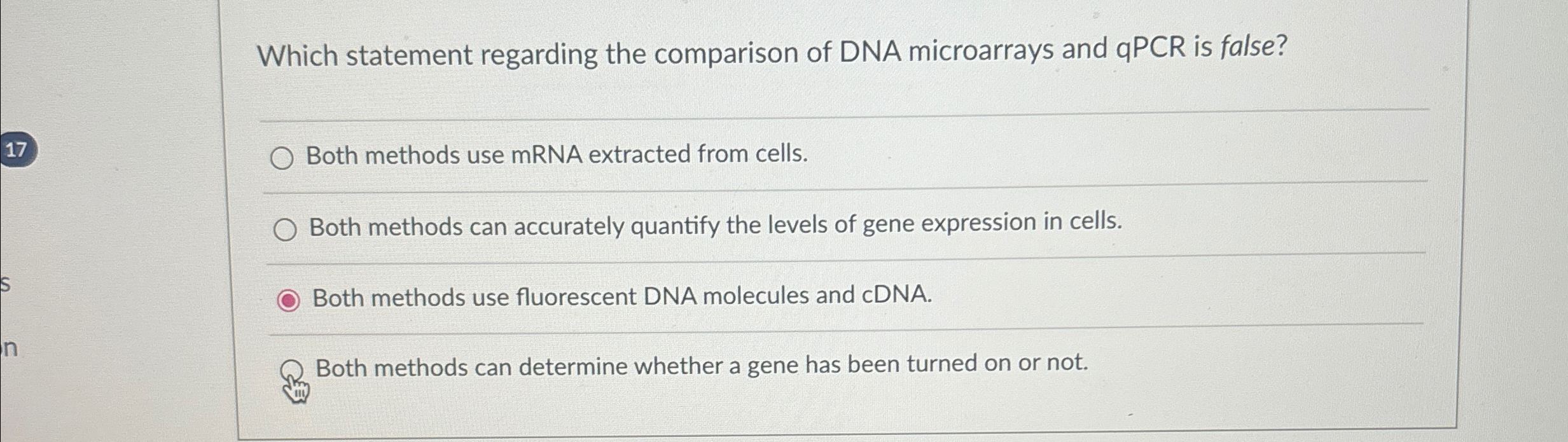 Solved Which statement regarding the comparison of DNA | Chegg.com