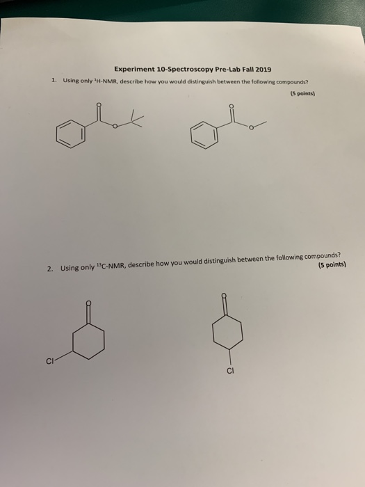 Solved Experiment 10-Spectroscopy Pre-Lab Fall 2019 1. Using | Chegg.com