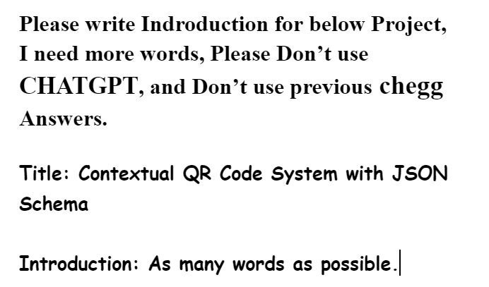Solved Please write Indroduction for below Project, I need | Chegg.com