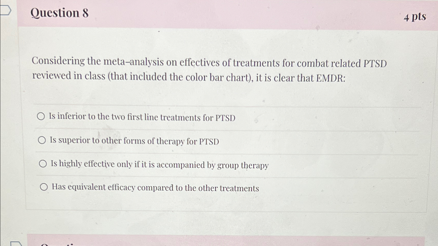 Solved Question 84 pts ﻿Considering the meta-analysis on | Chegg.com