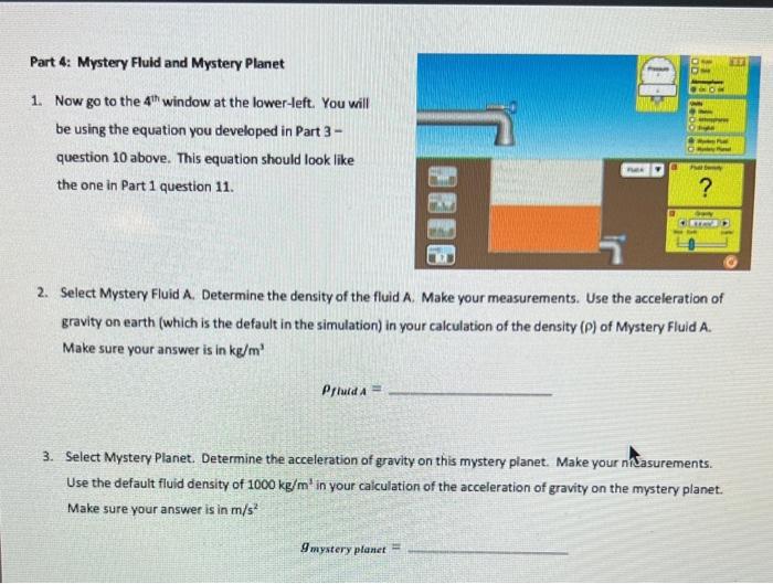 Part 4: Mystery Fluid and Mystery Planet 1. Now go to | Chegg.com