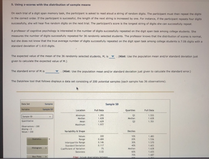 Solved Data Set Samples Sample SD Variable Sample SD | Chegg.com