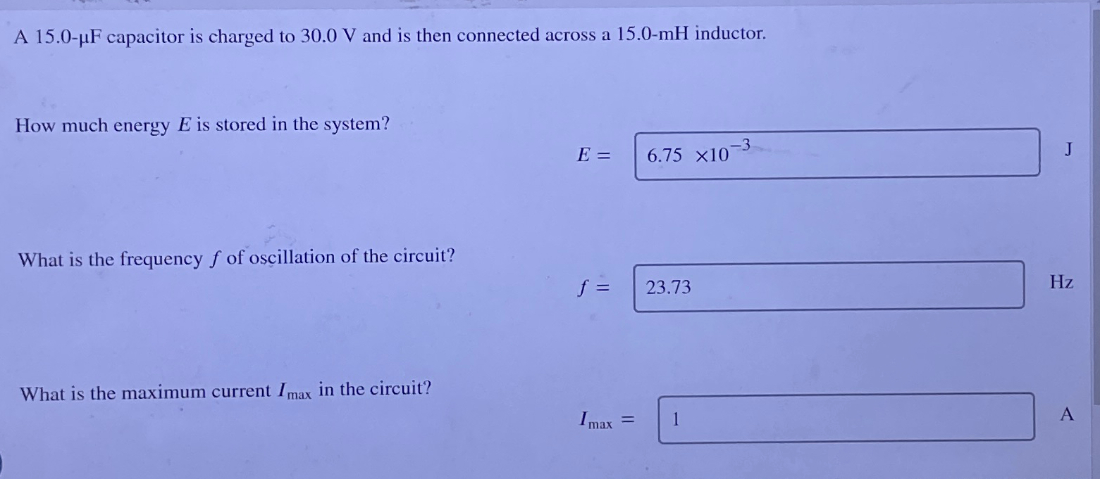 Solved A 15.0-μF ﻿capacitor is charged to 30.0V ﻿and is then | Chegg.com