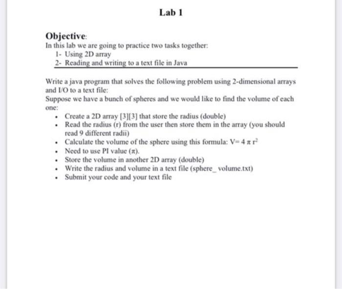 Solved Lab 1 Objective: In this lab we are going to practice | Chegg.com