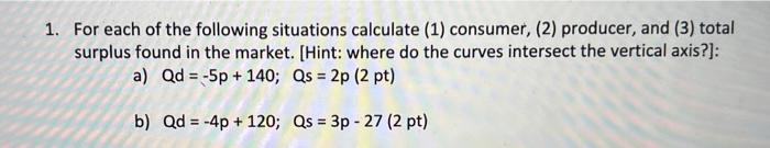 Solved For each of the following situations calculate (1) | Chegg.com