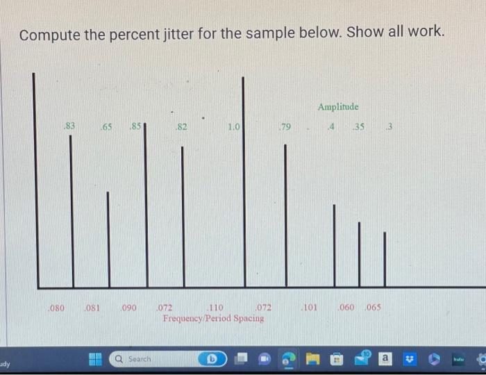 Solved Compute the percent jitter for the sample below. Show | Chegg.com