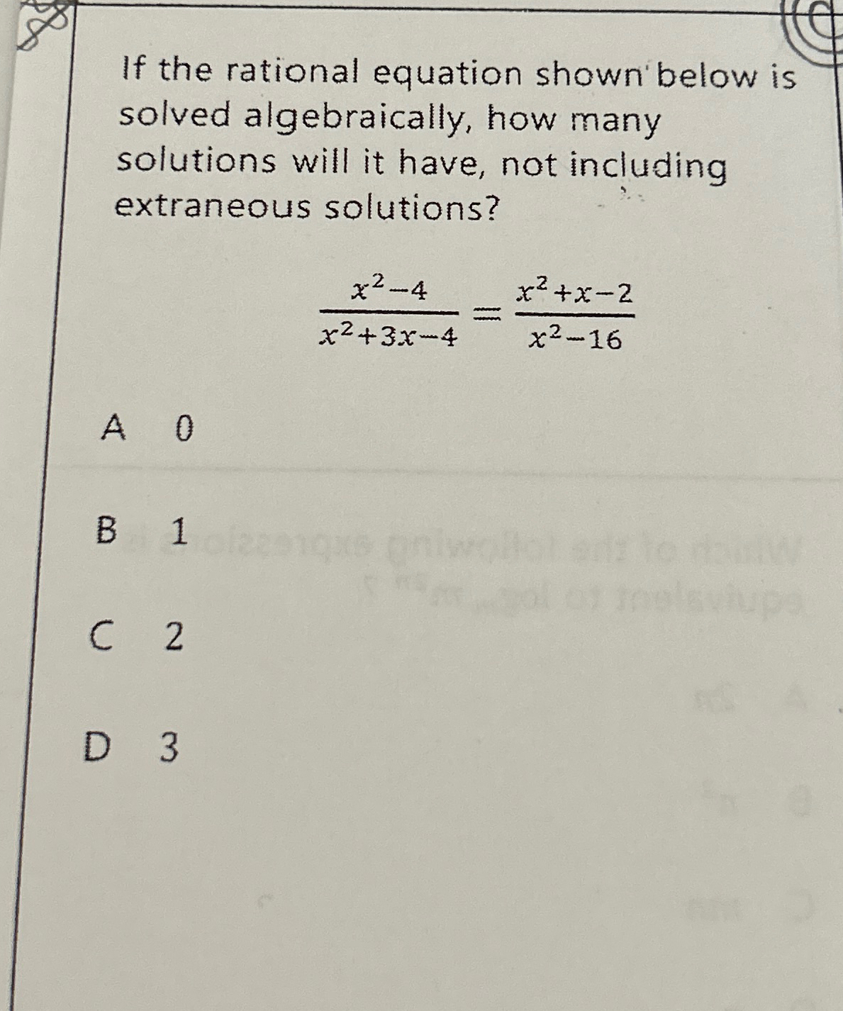 Solved If the rational equation shown below is solved | Chegg.com