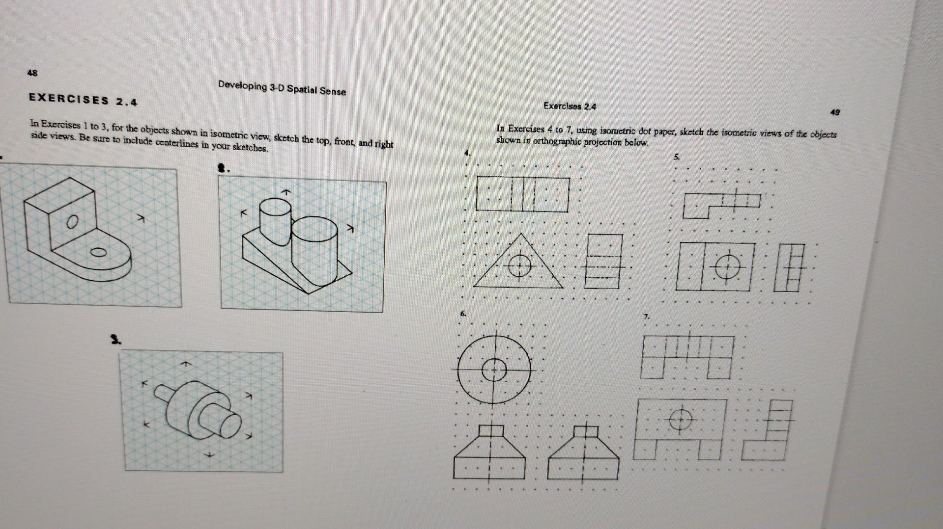 Solved Developing 3-D Spatial Sense EXERCISES 2.4 Exarcises | Chegg.com