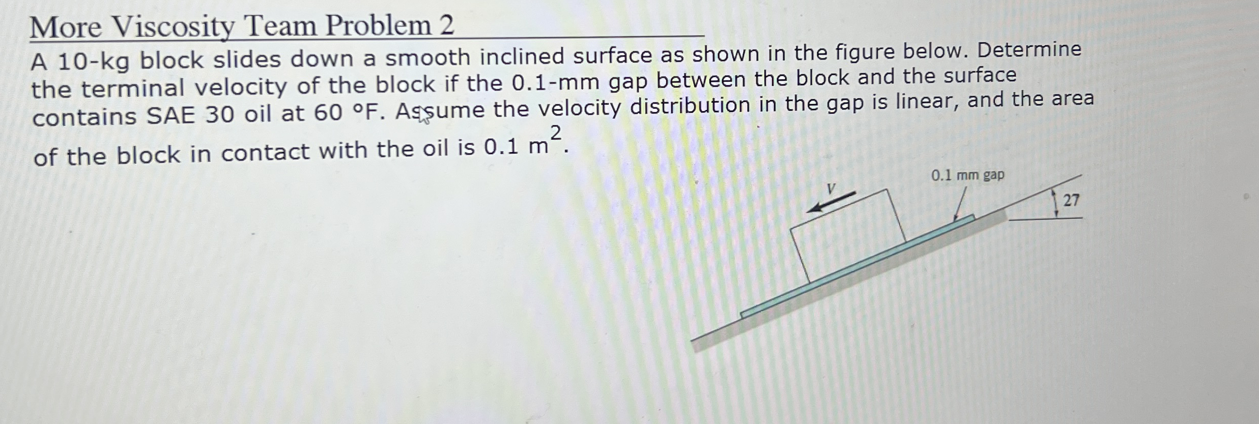 Solved More Viscosity Team Problem 2A 10-kg ﻿block slides | Chegg.com