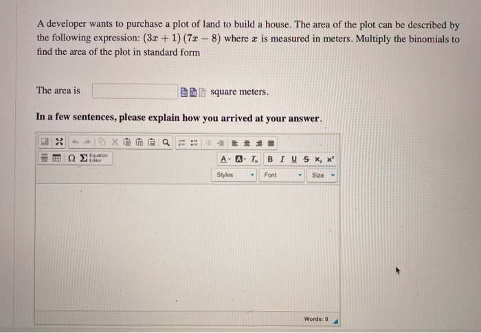 Solved A developer wants to purchase a plot of land to build | Chegg.com