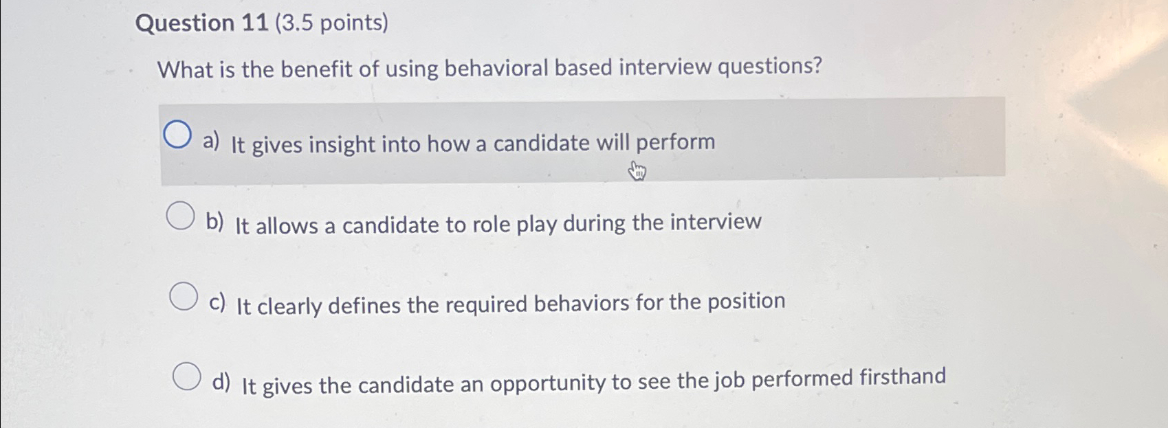 Solved Question 11 (3.5 ﻿points)What is the benefit of using | Chegg.com