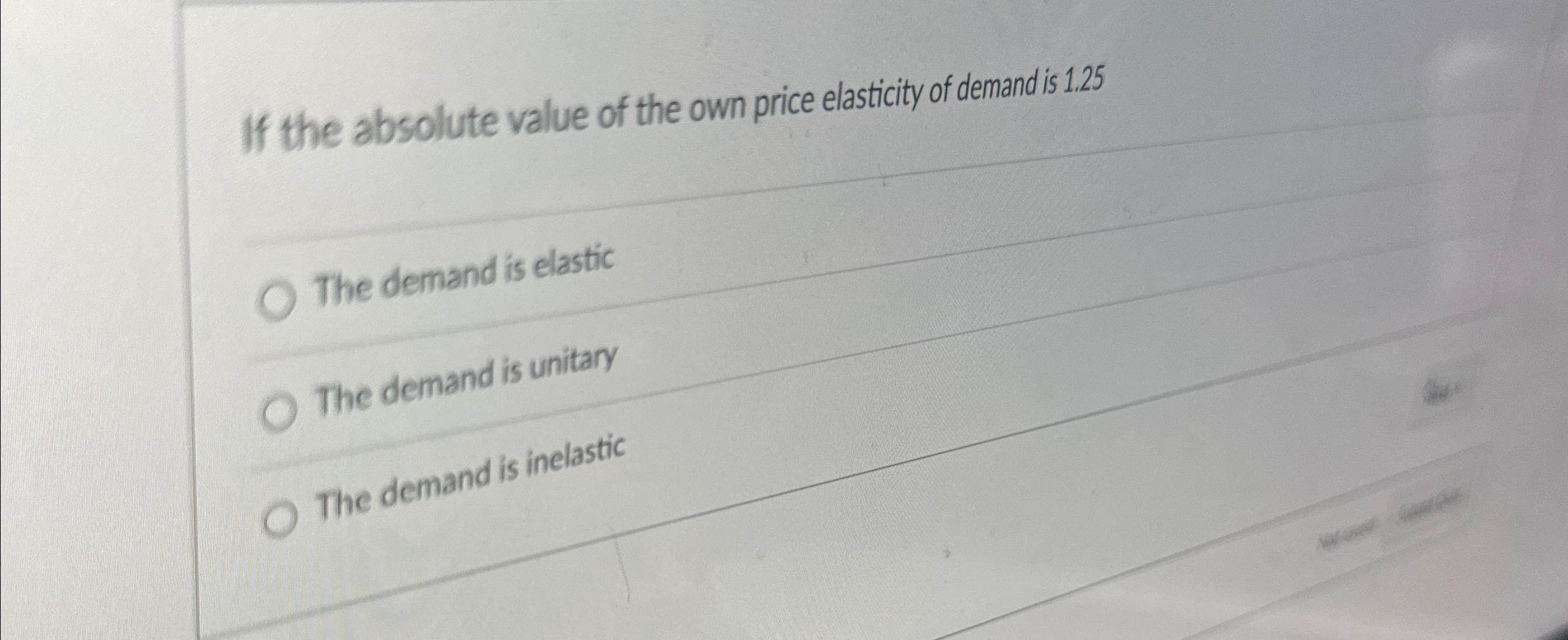 Solved If the absolute value of the own price elasticity of | Chegg.com