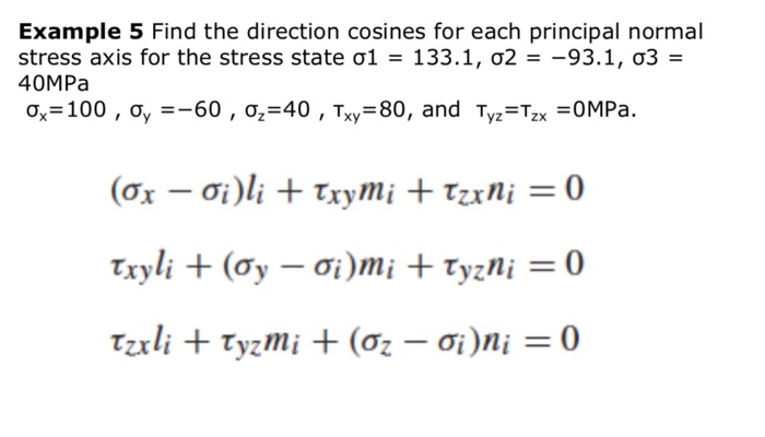 Solved Example 5 Find the direction cosines for each | Chegg.com