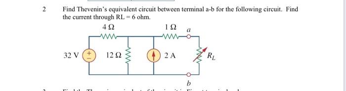 Solved Find Thevenin's equivalent circuit between terminal | Chegg.com